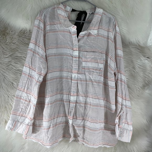 William Rast | Tops | William Rast Plus Size 2x Striped Button Down ...